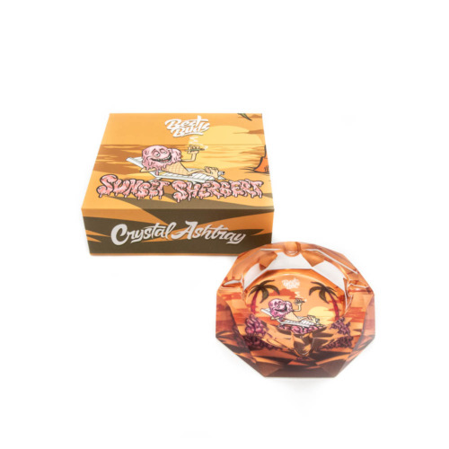 Crystal Ashtray Sunset Sherbert - Best Buds